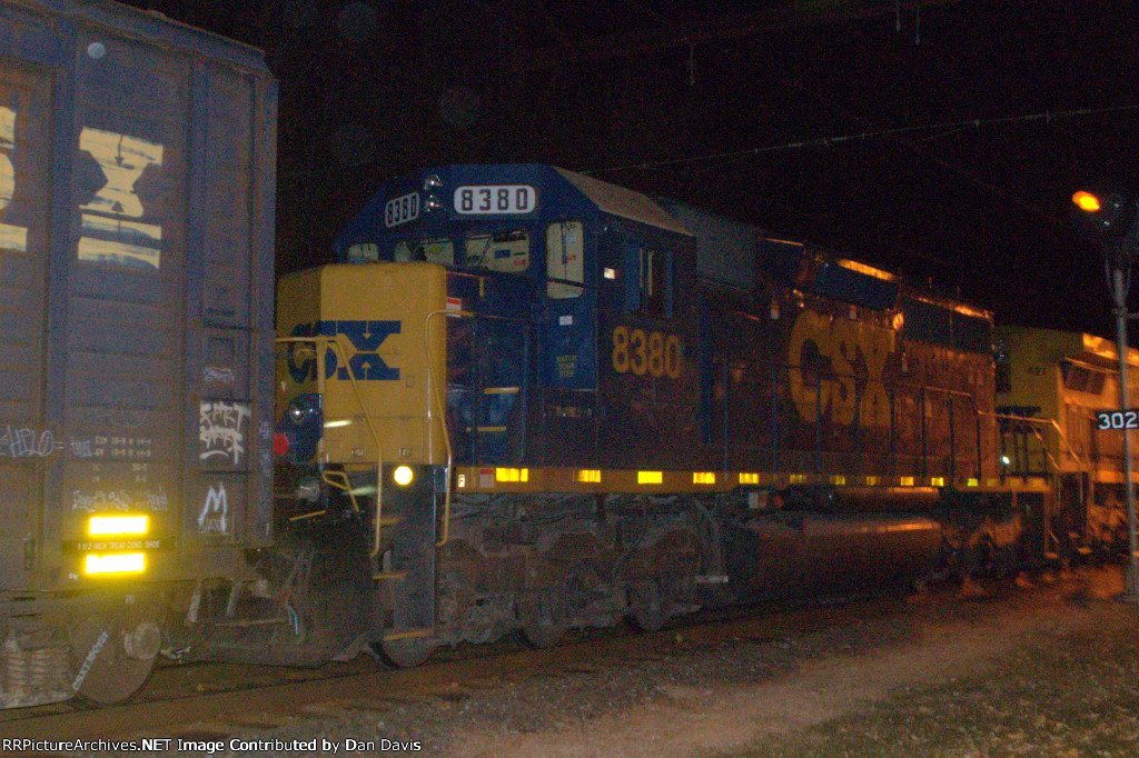 CSX SD40-2 8380 trails on Q366-18